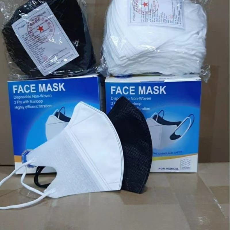 Jual Termurah Masker Duckbill Garis Facemask Face Mask Warna Hitam ...