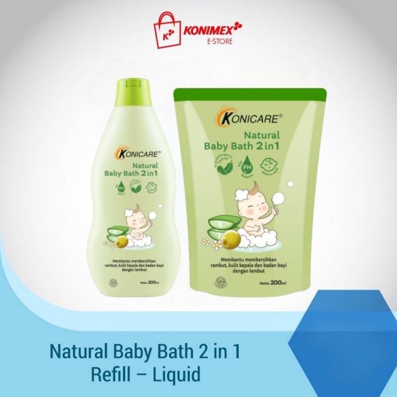 Jual Konicare Natural Baby Bath 2in1Refill/Botol 200 ml | Shopee Indonesia
