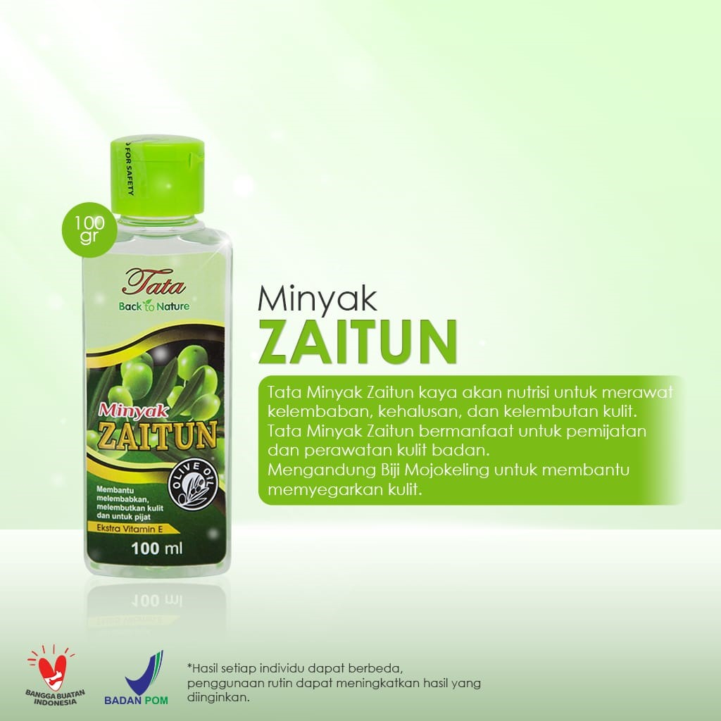 Jual Tata Minyak Zaitun 100ml / Olive Oil / Minyak Pijat & Urut / Melembabkan Kulit | Shopee ...