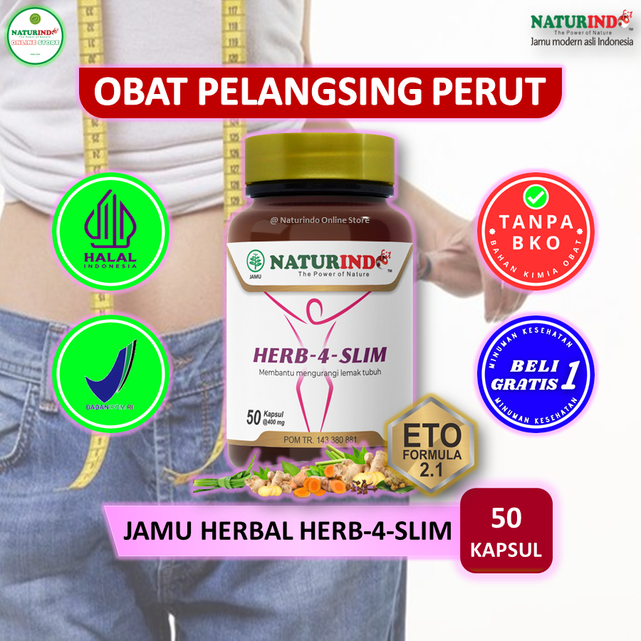 Jual Obat Pelangsing Langsing Perut Special Herbal HERB 4 SLIM ...