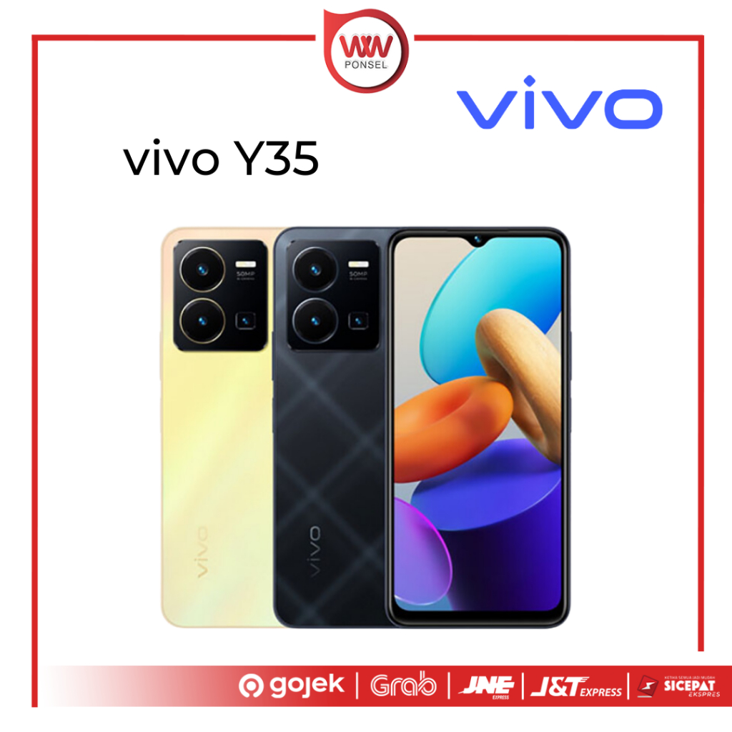 Jual Hp Vivo Y35 Ram 8GB Internal 128GB, 44W FlashCharge+5000mAh, Splash Waterproof, 50MP Camera ...