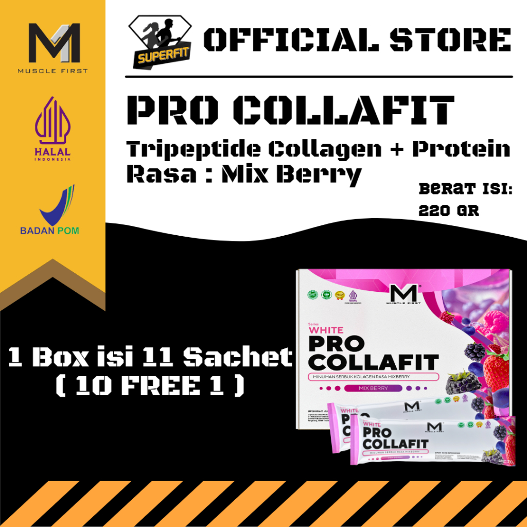 Jual Promo Muscle First Pro Collafit 1 Box - M1 Fit & Glow Minuman ...