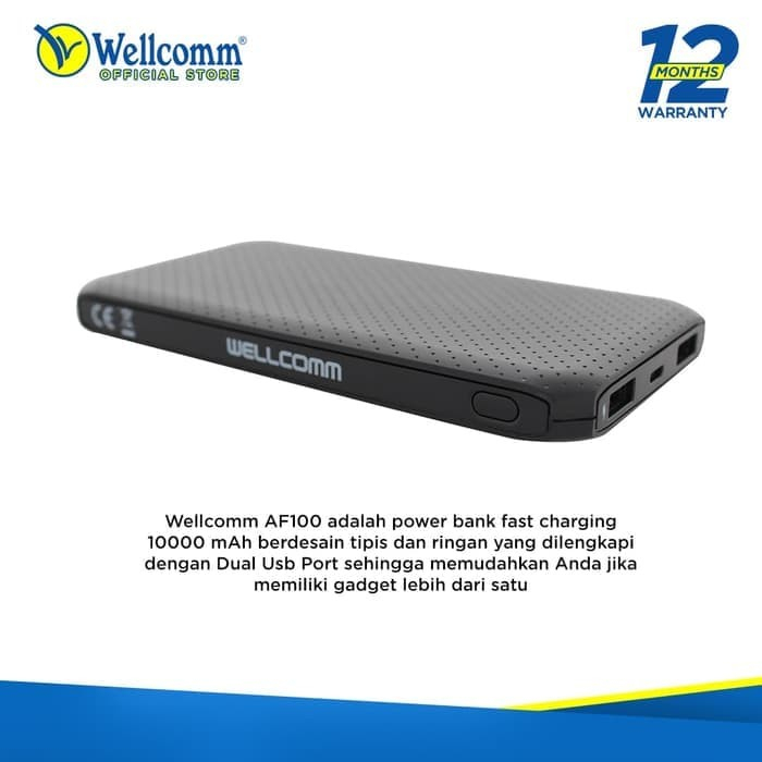 Jual POWERBANK WELLCOMM AF100 10000MAH | Shopee Indonesia