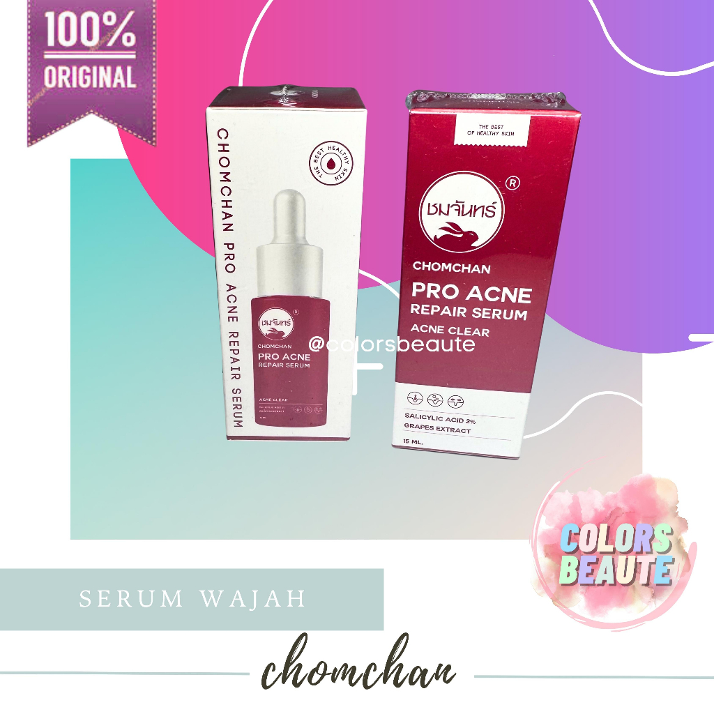 Jual CHOMCHAN PRO ACNE REPAIR SERUM ACNE CLEAR 15ml / serum jerawat / serum wajah | Shopee Indonesia