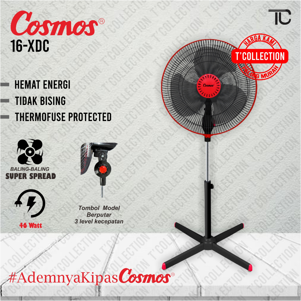 Jual Cosmos Stand Fan 16-XDC Kipas Angin Kaki Silang 16 Inch 16XDC / 16 ...