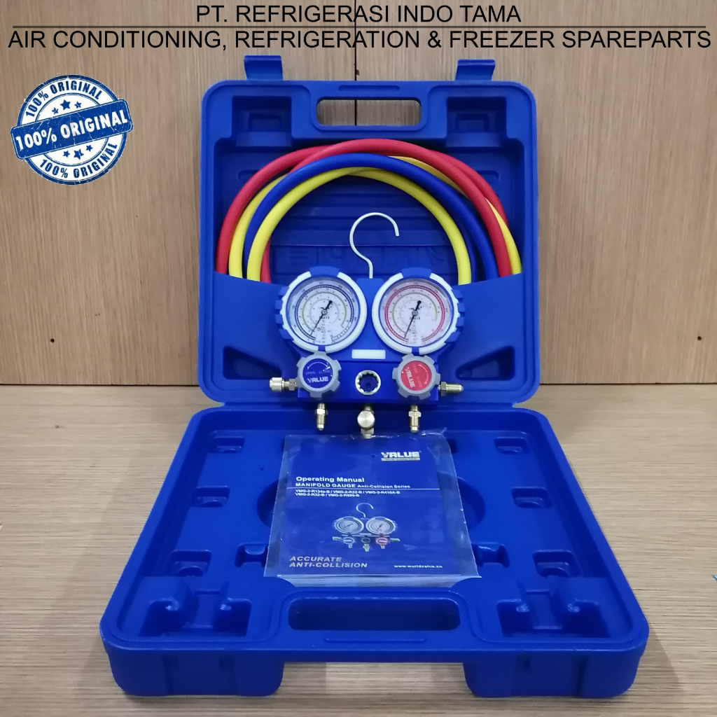 Jual MANIFOLD VALUE VMG-2-R410A-B 68 MM WITH CASE R 410 A ( R22, R134a, R410 , R407C ) | Shopee ...
