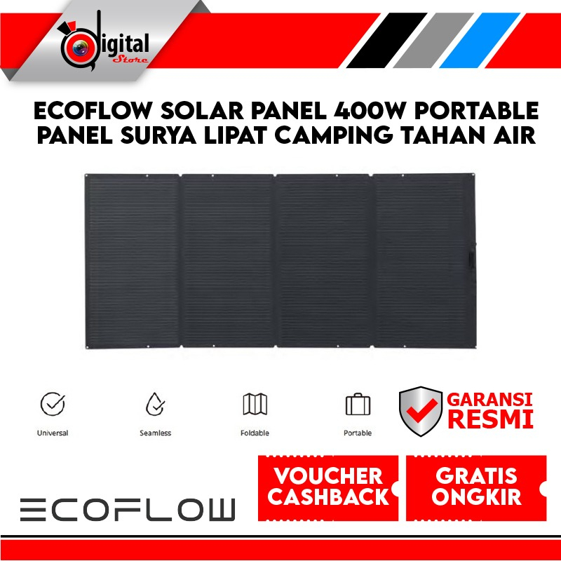 Jual EcoFLow Solar Panel 400W Portable Panel Surya Lipat Camping Tahan ...