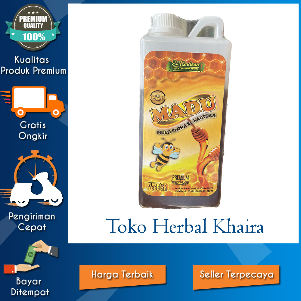 Jual MADU MURNI MULTI FLORA KAUTSAR 1 KG DAYA TAHAN TUBUH | Shopee ...