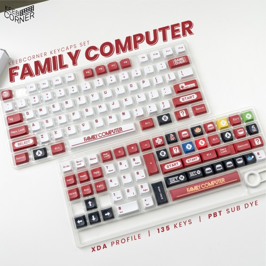 Jual Keycaps Family Computer PBT Dye-subs 135 Set XDA Profile | Shopee ...