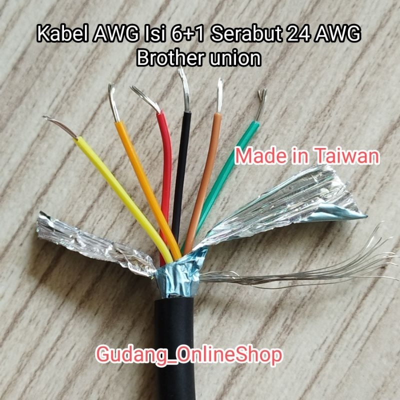 Jual Kabel isi 6 Data Sensor serabut 24 AWG Brother Union | Shopee ...