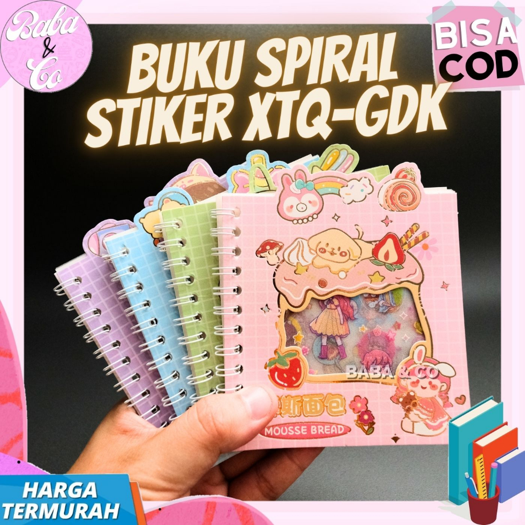 Jual BUKU STIKER XTQ-GDK STICKER WASHI TAPE GLITTER MOMO SENMU ANTI AIR ...