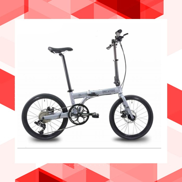 Jual Sepeda Lipat Seli Pro Action Falcon Nardo Grey 9speed 9s not Fnhon ...