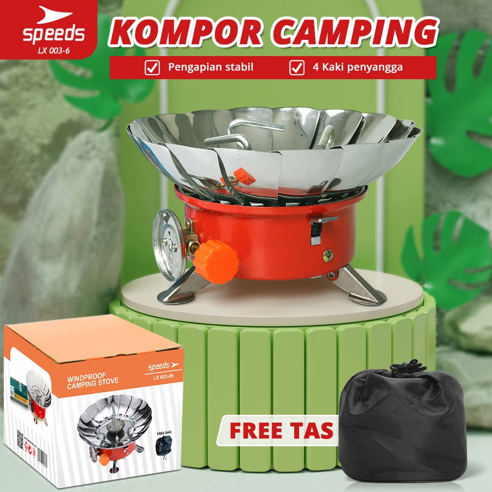 Jual SPEEDS Kompor Camping Gas Alat Masak Mini Model Bunga Windproof ...