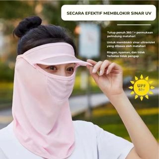 Jual Topi Masker Penutup Wajah Dan Leher Pelindung Matahari UV Bahan ...