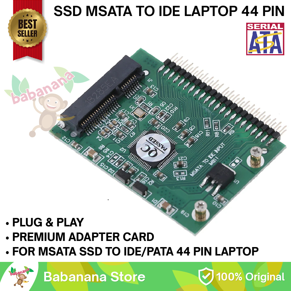 Jual Adapter MSATA to PATA IDE 44 PIN For Laptop Card Hub M SATA Converter | Shopee Indonesia