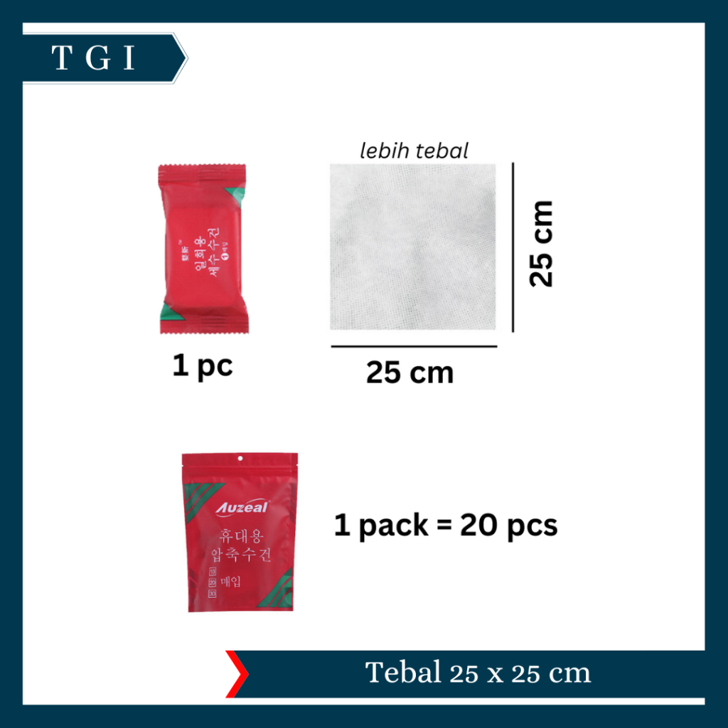 Jual TGI - HANDUK DISPOSABLE SEKALI PAKAI / MINI DISPOSABLE TOWEL ...