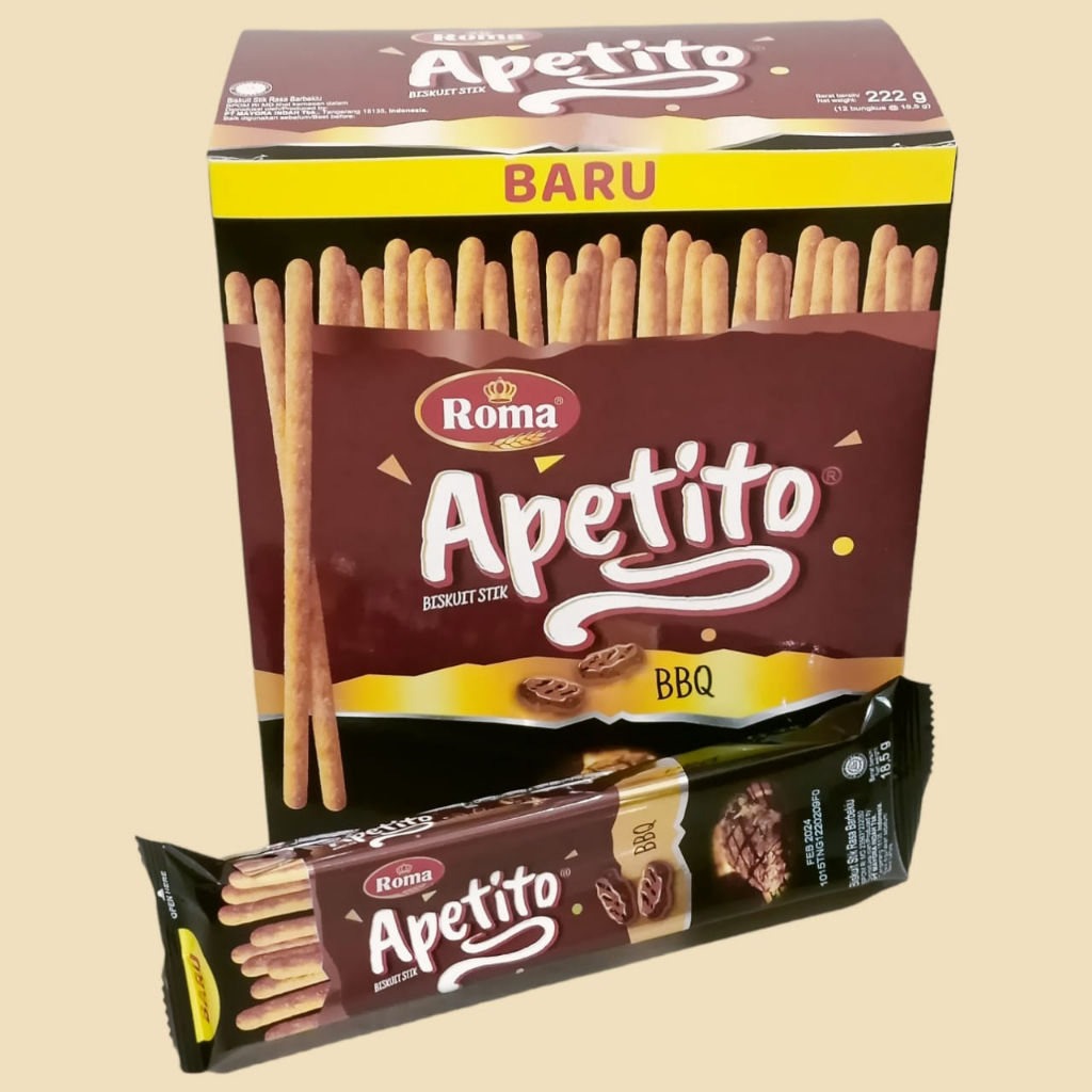Jual Roma Apetito Barbeque, Sour Cream dan Pizza Biscuit Box 150gr [10 ...
