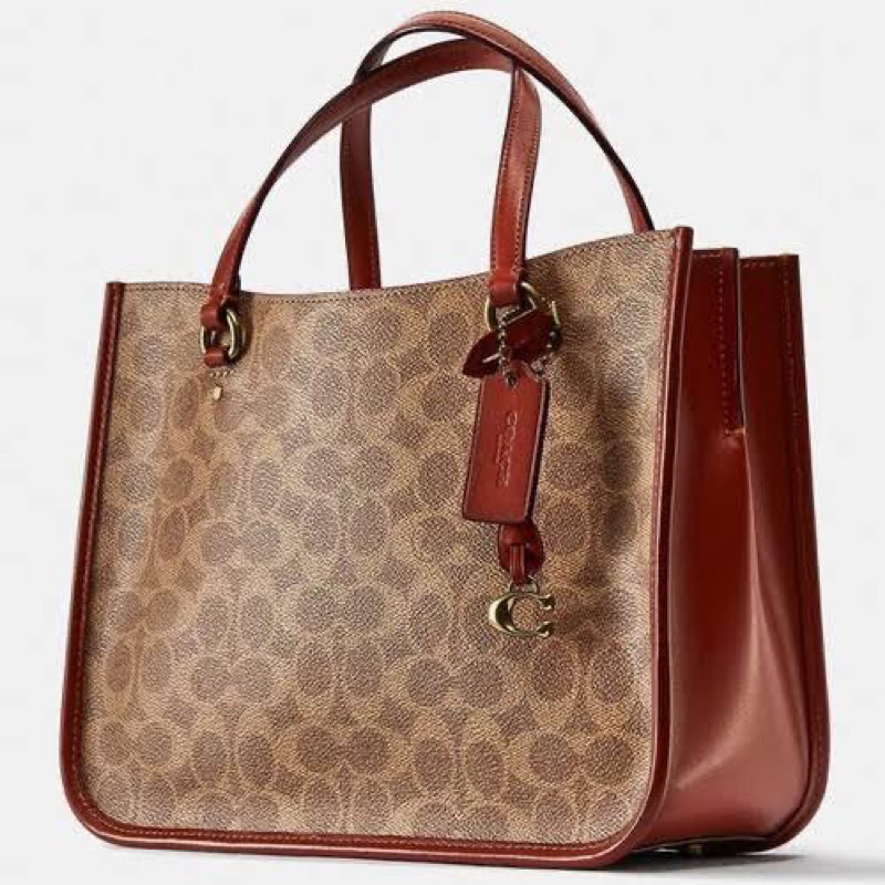 Jual Tas Kerja Wanita Coach Butik Tyler Carryall Tote Signature Tan New ...