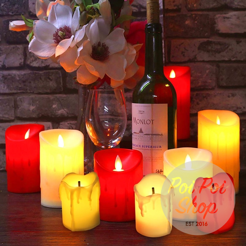 Jual Lilin LED Melted Candle Lampu Tidur Hiasan Kamar KECIL Baterai ...