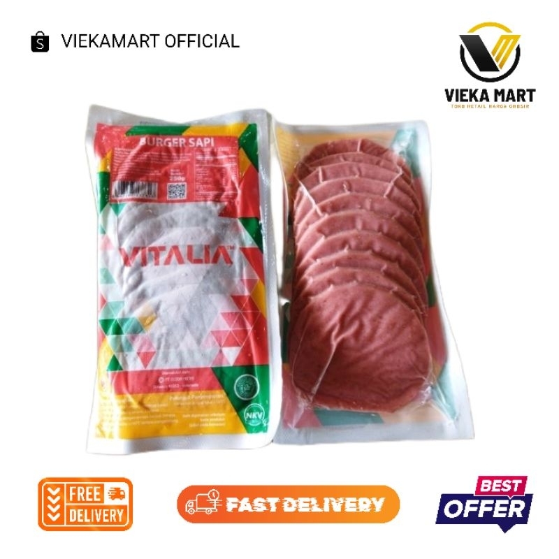 Jual Vitalia Beef Burger isi 10 pcs 250g | Shopee Indonesia