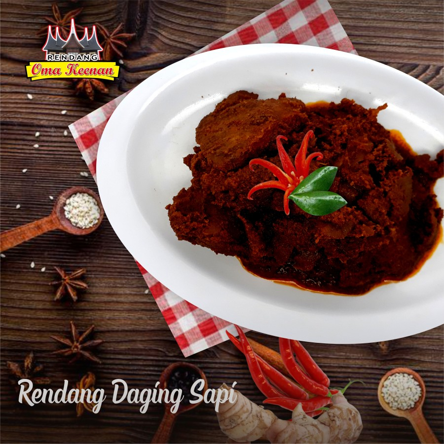 Jual Oma Keenan Rendang Daging Sapi 250gr Tanpa Pengawet Asli Minangkabau | Shopee Indonesia