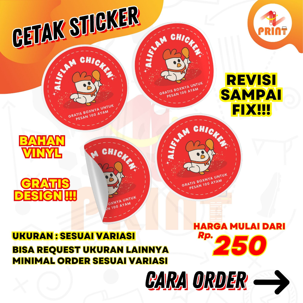 Jual CETAK STICKER VYNIL MURAH | STICKER BULAT | GRATIS DESIGN ...