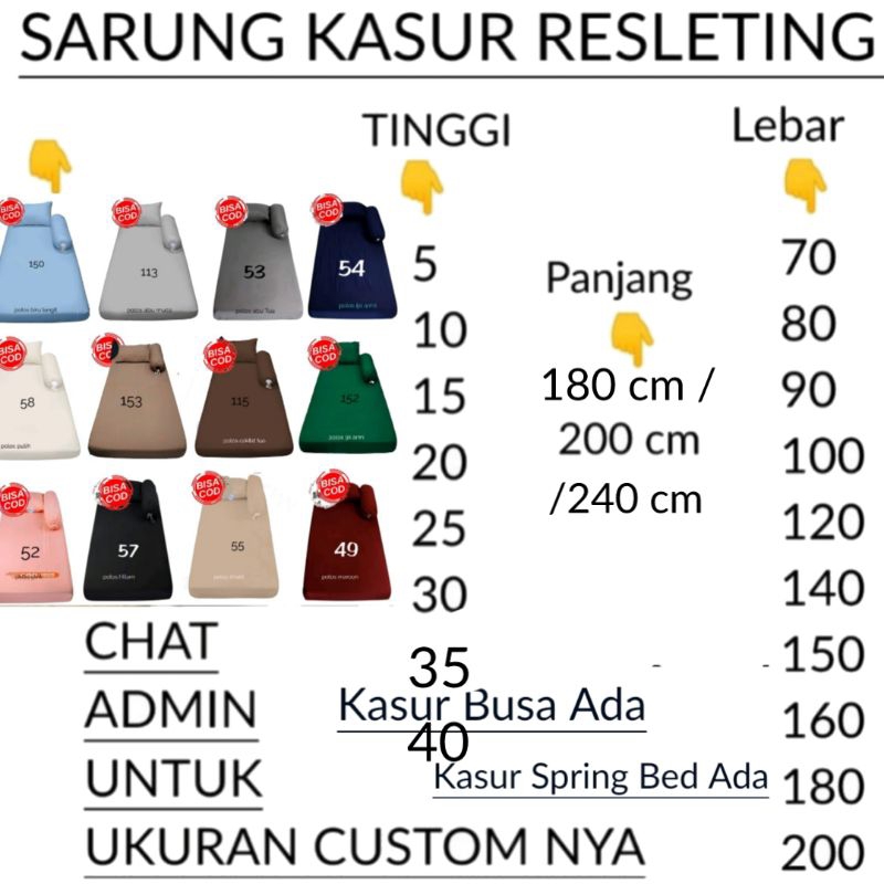 Jual SARUNG KASUR BUSA DAN SPRING BED / SEPREI MODEL RESLETING SPREI ...