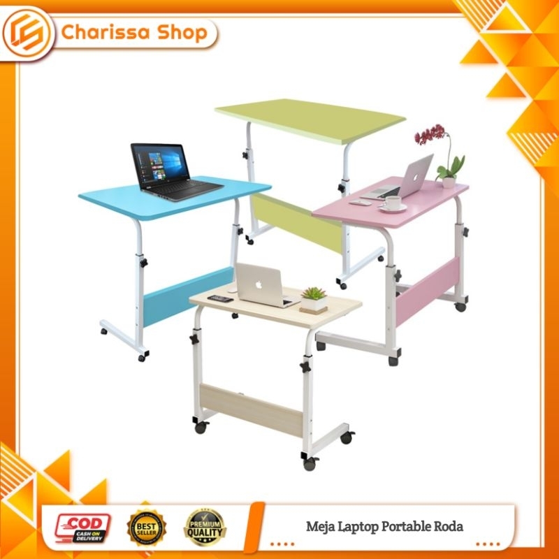 Jual Meja Laptop Portable Roda / Meja Kerja Tinggi / Meja Roda Portable ...
