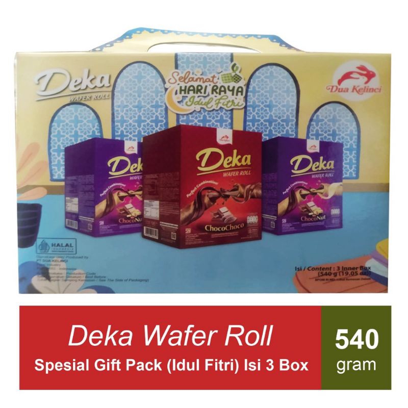 Jual PAKET DEKA WAFER ROLL ISI 3 PACK EDISI LEBARAN | Shopee Indonesia