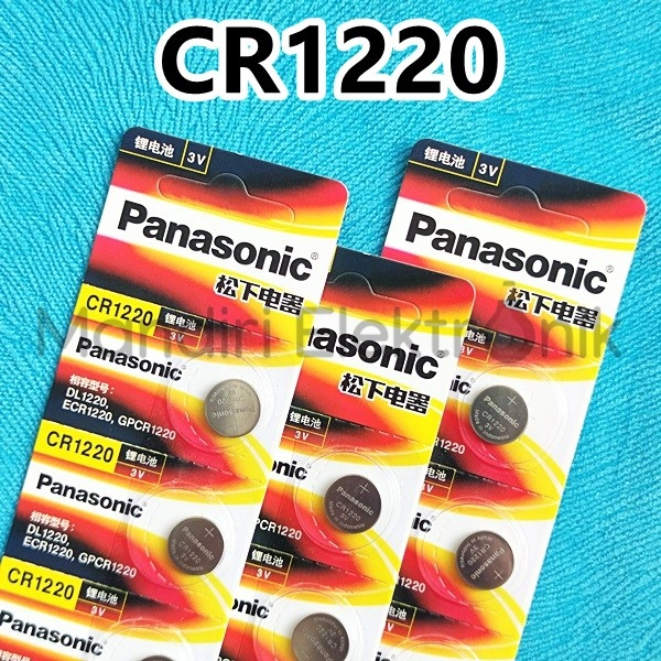 Jual Baterai CR1220 Panasonic Battery Batre Jam Tangan Panasonic 1220 3V Original Baterai ...