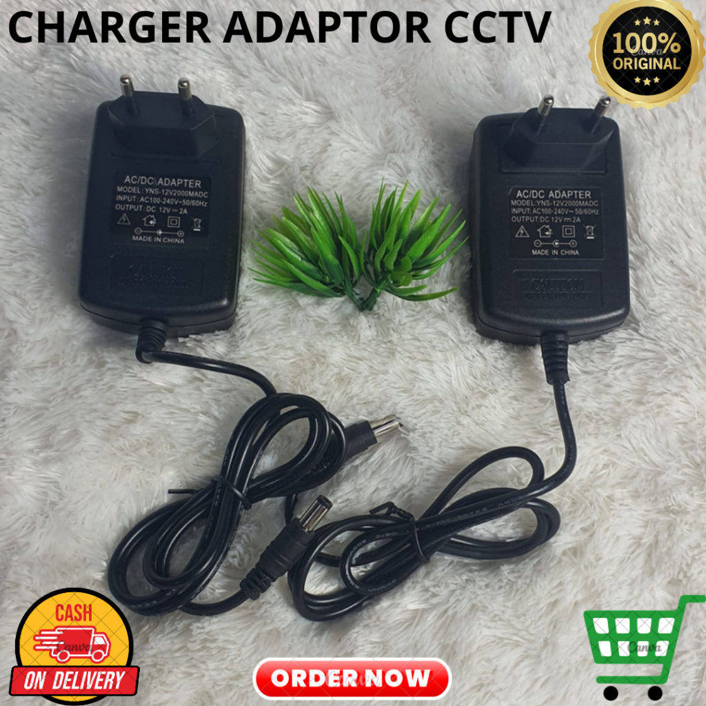 Jual CHARGER ADAPTOR CCTV 12V 2A ACDC ADAPTER | Shopee Indonesia