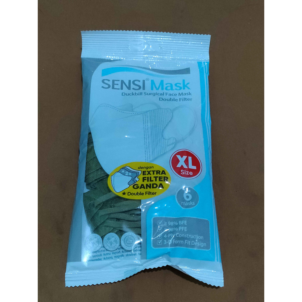 Jual Sensi Duckbill Mask Double filter uk XL - Sachet | Shopee Indonesia