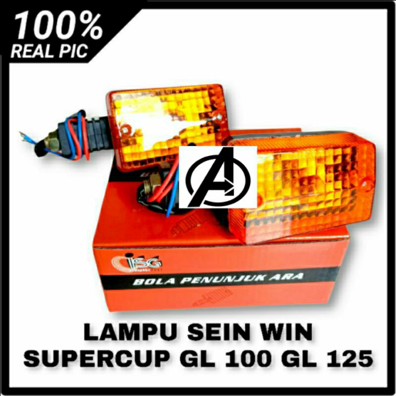 Jual LAMPU SEIN WIN RETENG WIN SUPERCUP GL100 GL125 SET KANAN KIRI 2PCS ...