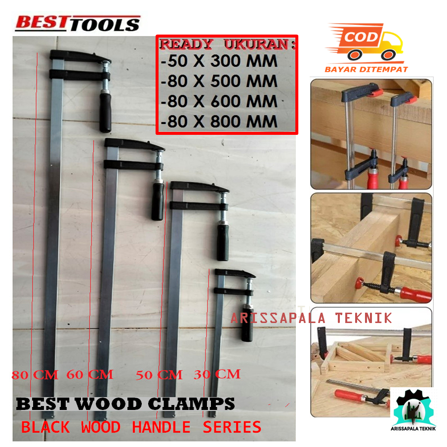 Jual BESTTOOLS Klem F Penjepit Papan Kayu Besi Kaca F Clamp Catok Press ...