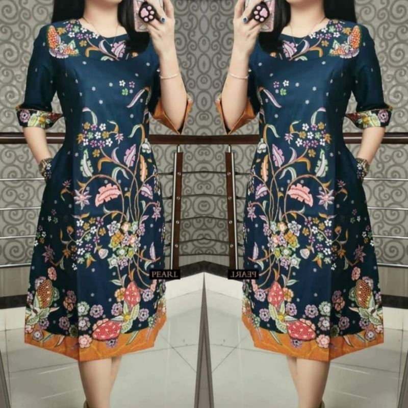 Jual DRESS BATIK DRESS BATIK MODERN DRESS BATIKWANITA MODERN DRESS BATIK PESTA DRESS BATIK JUMBO ...