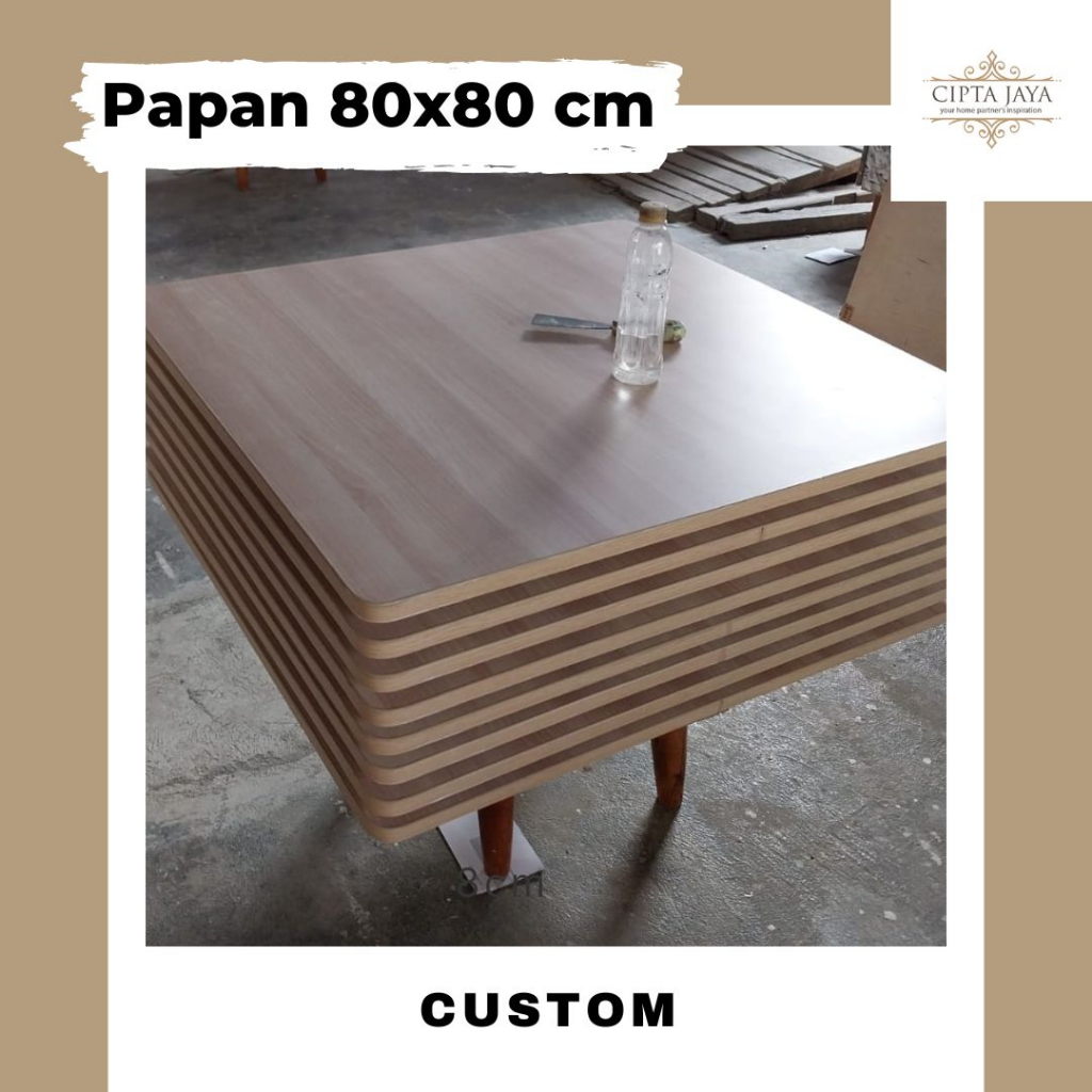 Jual Custom Konsumen Papan Meja Finishing Hpl Tebal 18mm tanpa siku ...