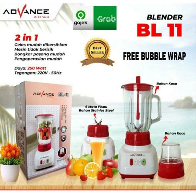 Jual ADVANCE BLENDER KACA Gelas Beling BL11 Pencampur 2IN1 BL-11 BL 11 + Dry Mill Bumbu Sambal ...
