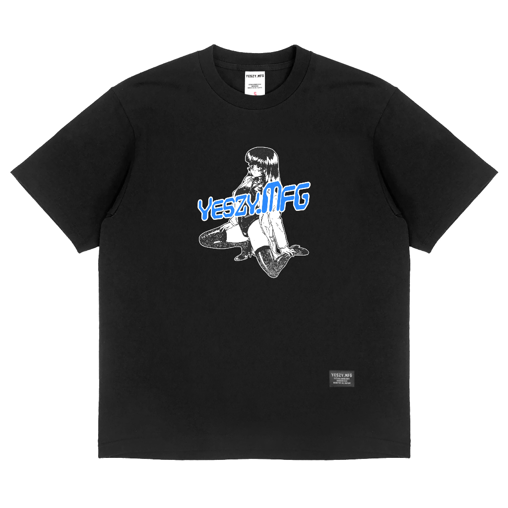 Jual YESZY.MFG Anime Girl Oversize Boxy Fit Black Tshirt | Shopee Indonesia
