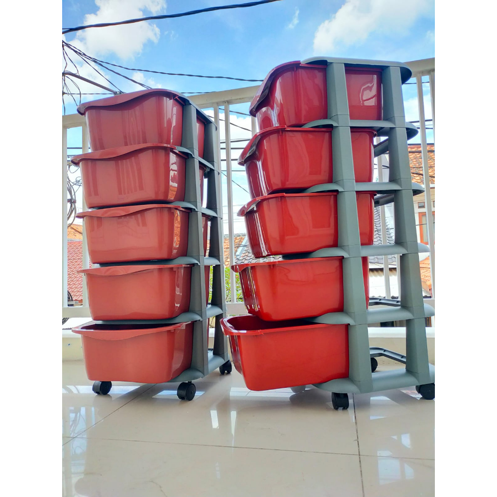 Jual RB 05 SUPER RED BROWN/ RAK SERBAGUNA / TOWER CONTAINER SUSUN 5 ...