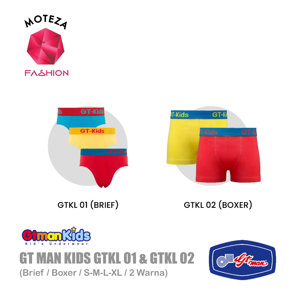 Jual GT MAN Kids GTKL 01 BRIEF GTMan GTKL 02 BOXER - Celana Dalam Anak ...