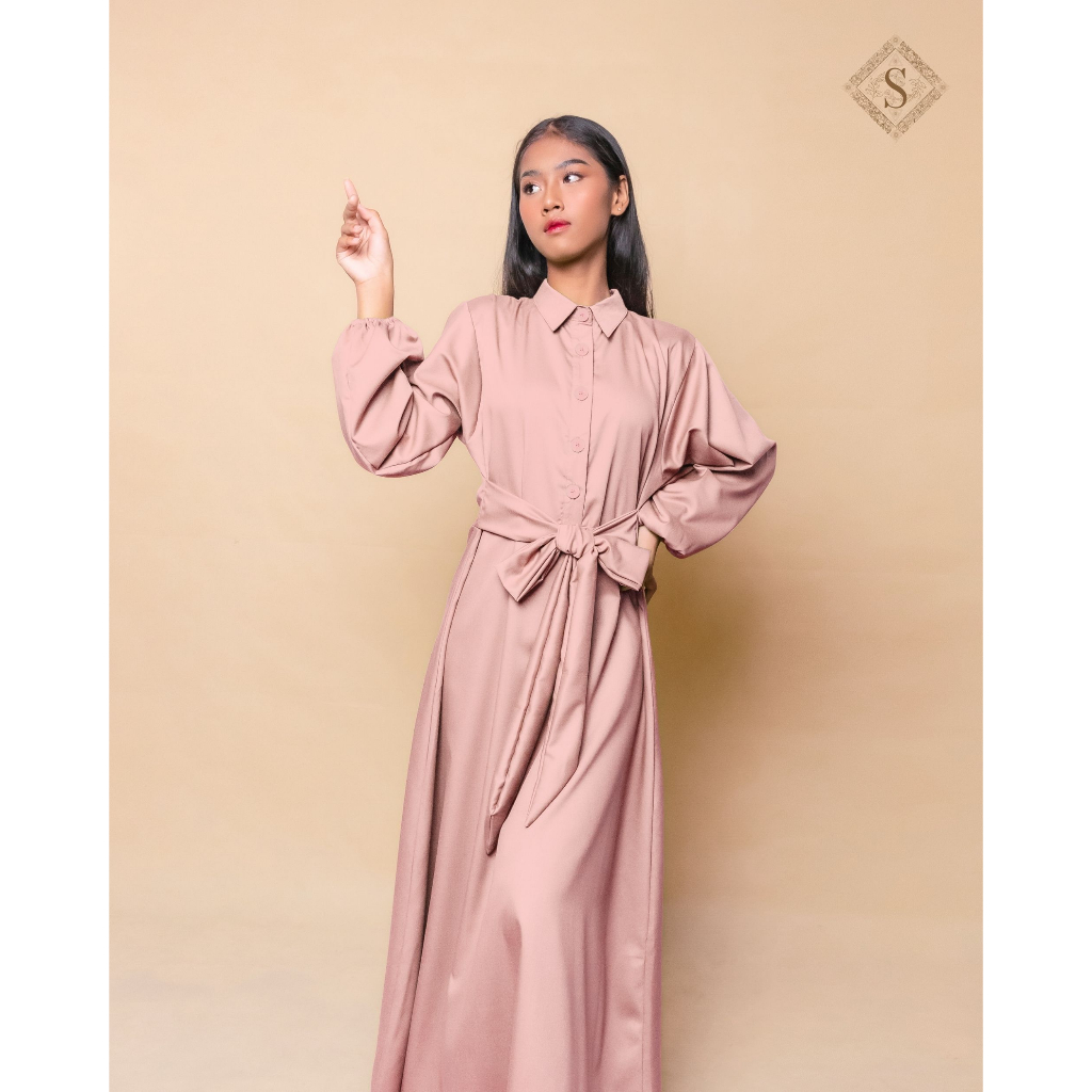 Jual Semesta by Tampan - Dress Gamis Korean Style (Pink Salem) | Jeju ...