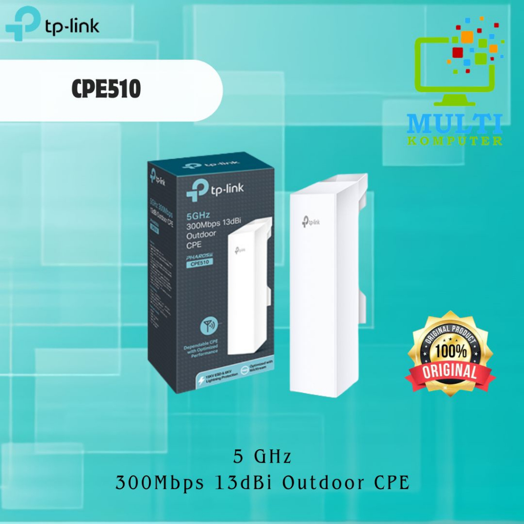 Jual TP-LINK CPE510 5GHz 300Mbps 13dBi Outdoor CPE - White | Shopee ...