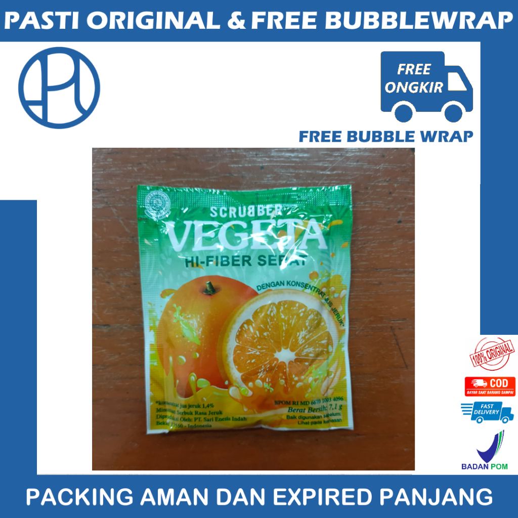 Jual VEGETA SCRUBBER HI FIBER SERAT JERUK PER SACHET | Shopee Indonesia