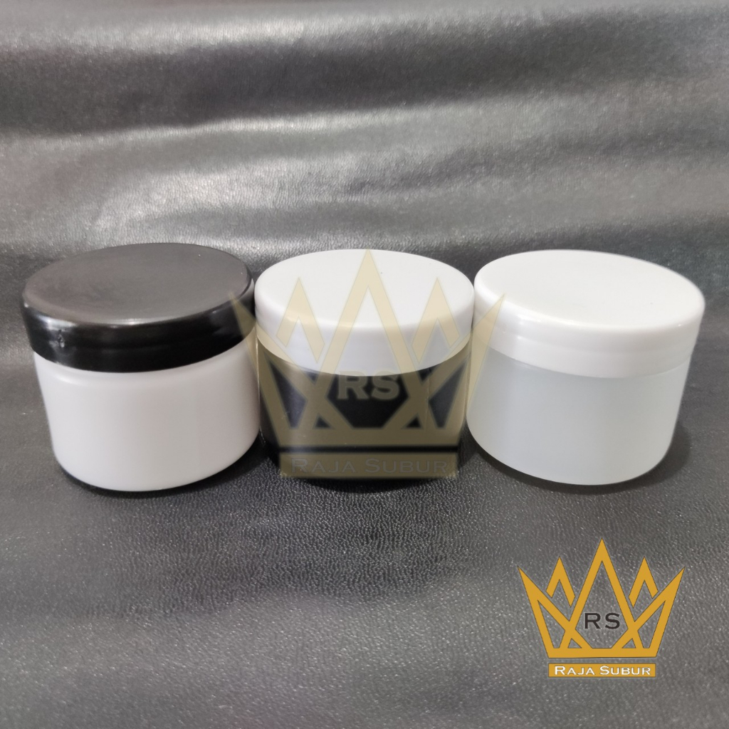 Jual POT CREAM 50 Gr cup plastik tutup hitam putih salep lulur pomade ...
