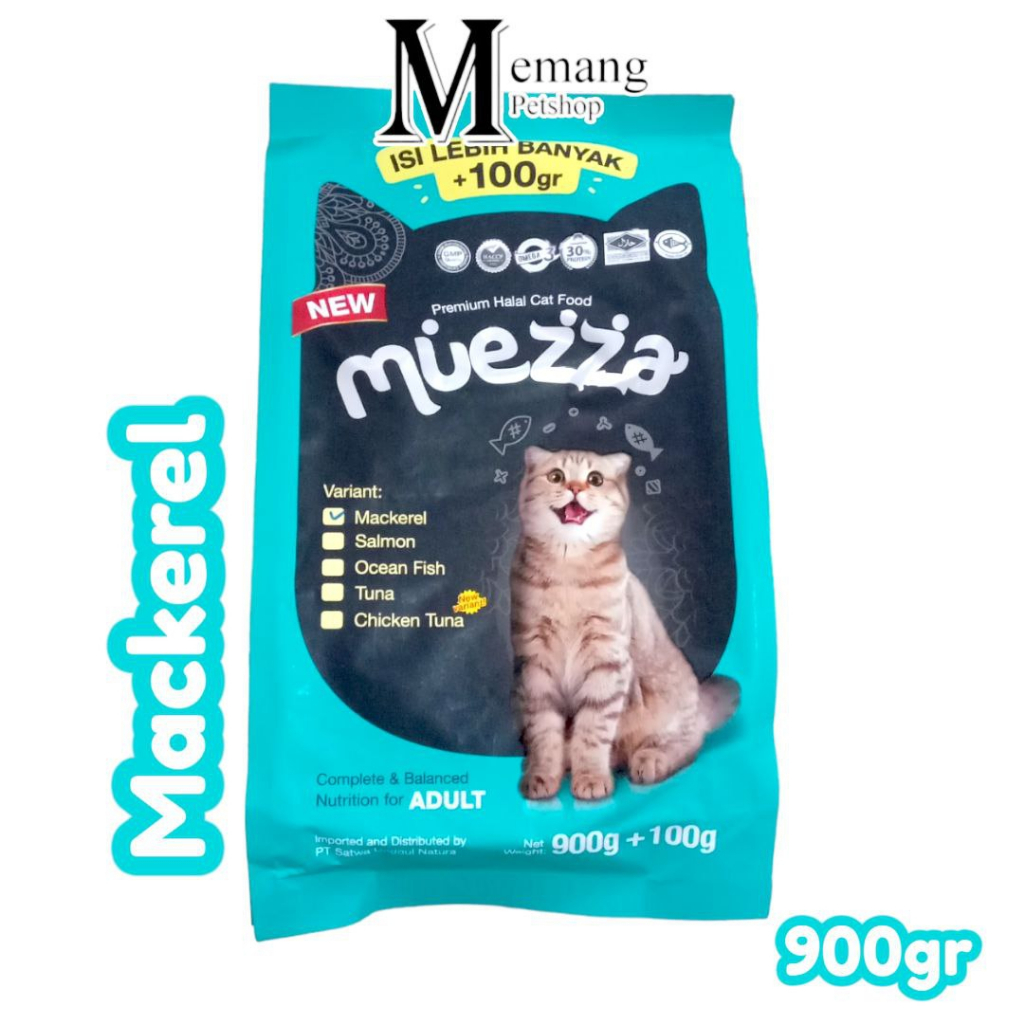 Jual Muezza 900gram Mackarel - Premium Adult Cat Food - Makanan Kucing ...