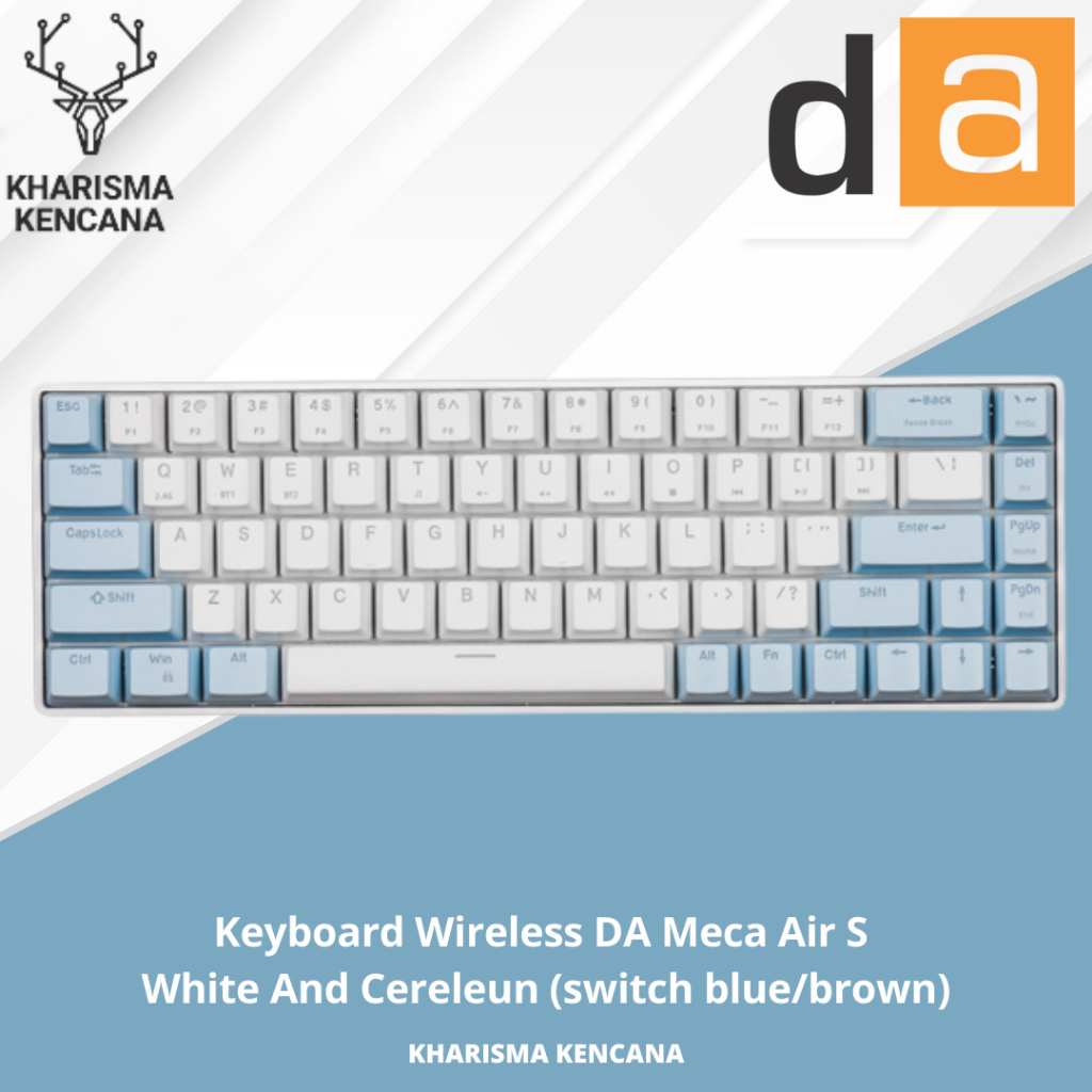 Jual Keyboard Wireless DA Meca Air S White And Cerulean (switch blue ...