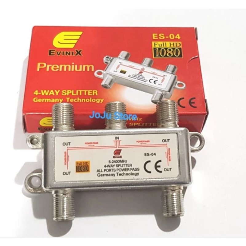 Jual SPLITER TV 4 WAY EVINIX KUALITAS BAGUS | Shopee Indonesia