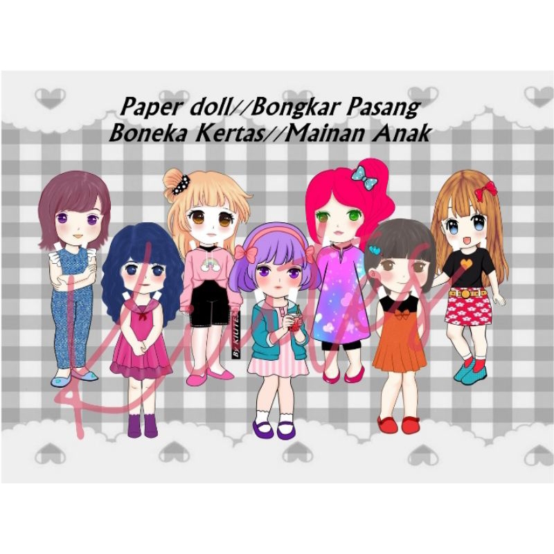 Jual BP BPAN//BEPEAN//PAPER DOLL//MAINAN ORANG ORANGAN//MAINAN KERTAS ...