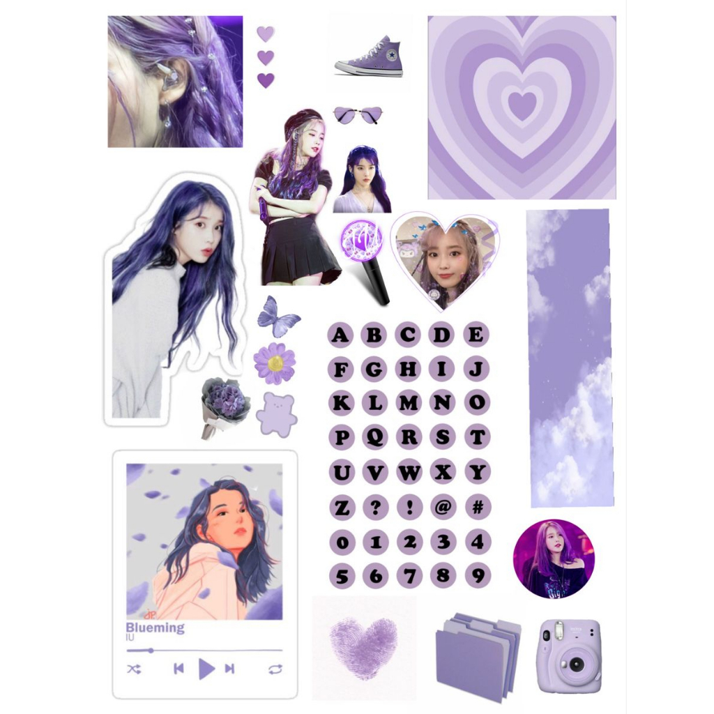 Jual Sticker IU kpop aesthetic stiker custom journaling | Shopee Indonesia