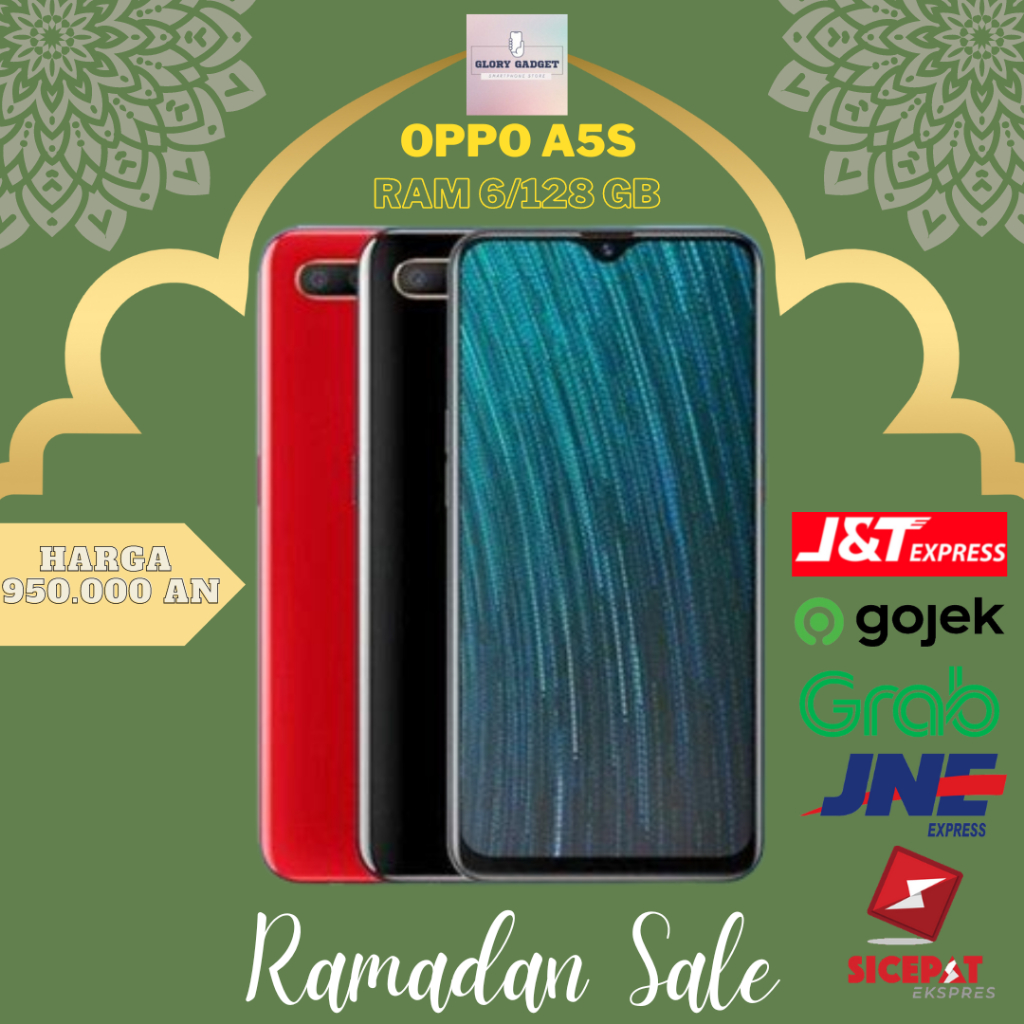 Jual Hp Oppo A5S Ram 6/128GB Smartphone Android Garansi 1 Year - Green ...